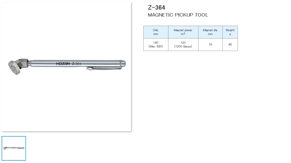 Ichiban Precision Sdn Bhd - Hozan - HOZAN MAGNETIC PICKUP TOOL